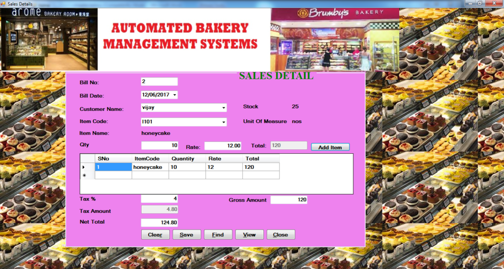 Automated Bakery Management System – GetMyProjects